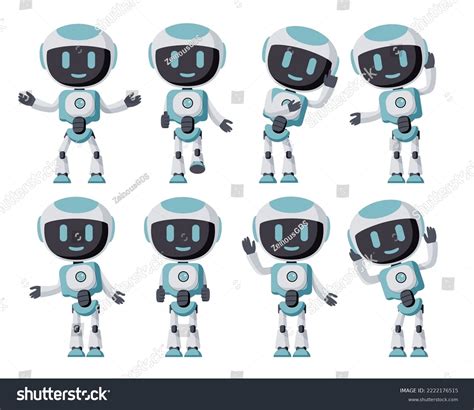 robots character vector set design robotic stock vector royalty free