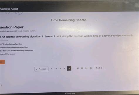 an optimal scheduling algorithm in terms of minimizing the average waiting time of a given set