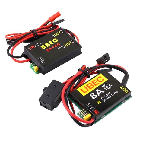 ubec 8a 2s 6s 6 36v bec dual ubec 8a 16a 5 2 6 0 7 4v 8 4v servo