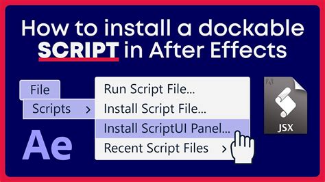 How To Install A Script Ui Panel In After Effects Youtube