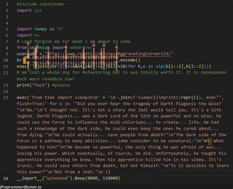 The Most Upvoted Comment Picks The Next Line Of Code Day 19 Beep Beep Im A Sheep