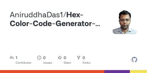 Github Aniruddhadas1 Hex Color Code Generator App