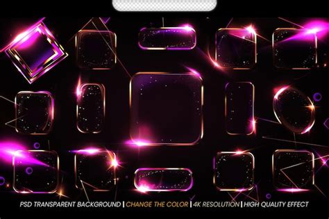 Psd 컬렉션 미래의 허드 가운 보라색 프레임 프리미엄 Ai 생성 Psd