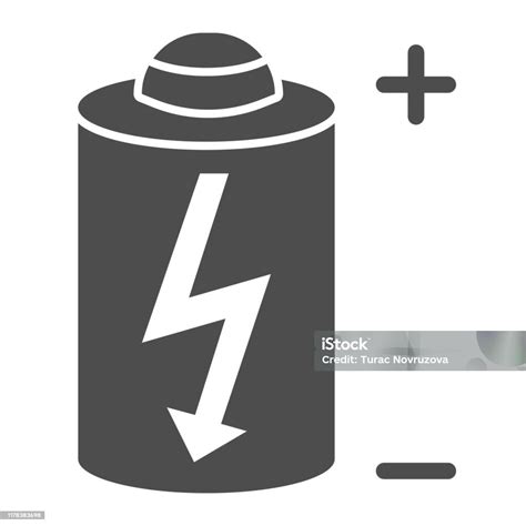 배터리 얇은 솔리드 아이콘 전원 배터리 벡터 그림 흰색에 격리 웹 및 응용 프로그램을 위해 설계된 볼트 글리프 스타일의 디자인