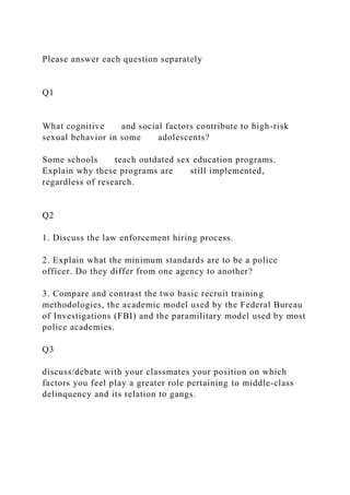 Please Answer Each Question SeparatelyQ What Cognitive Docx