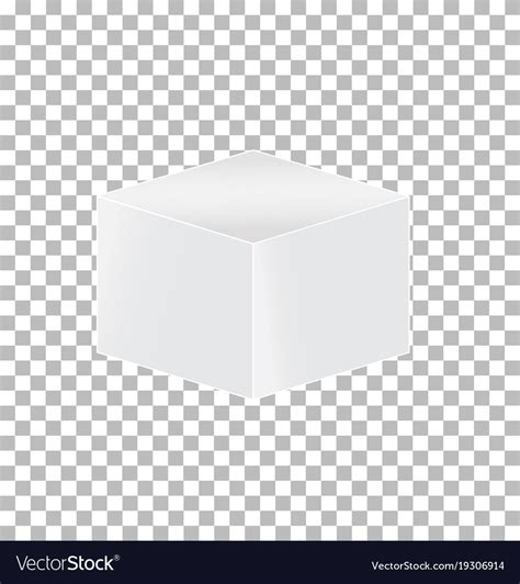 Cube Transparent Icon On White Background Vector Image