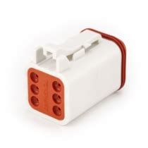 Amphenol Sine Systems AT06 6S WHT 6 Way Connector Plug Waytek