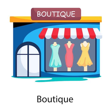 Premium Vector Editable Flat Icon Depicting A Boutique