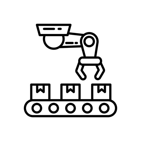 Robotic Conveyor Icon In Vector Illustration 24239404 Vector Art At Vecteezy