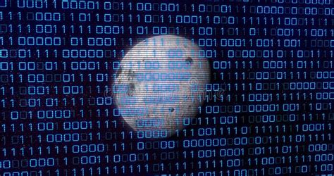 Image Of Binary Code Over Grey Planet Stock Illustration Illustration