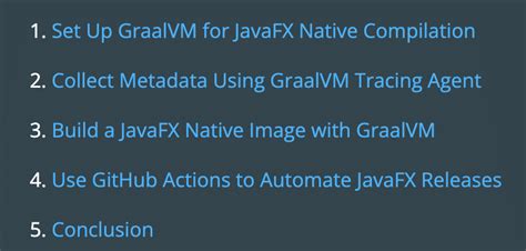 Building Javafx Native Images