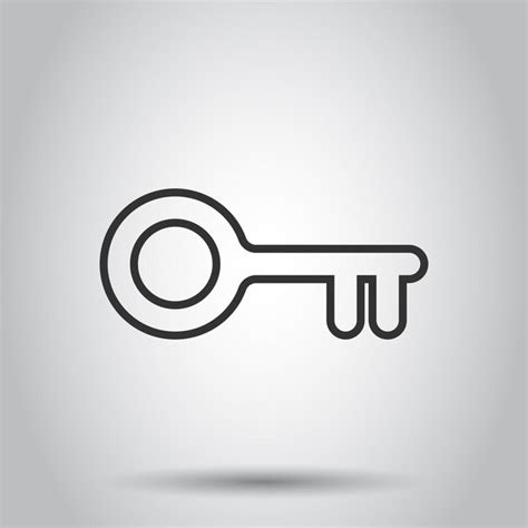 Premium Vector Key Icon In Flat Style Password Vector Illustration On White Isolated