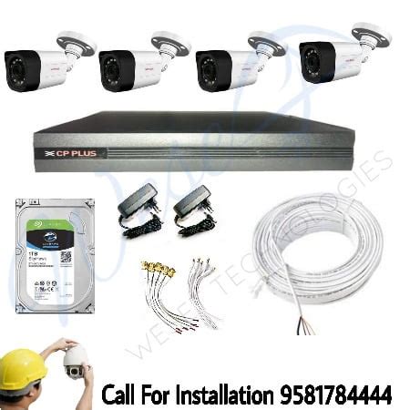 CPPLUS 2 4MP 4Cameras Set With Installation Avail Best Discount Prices