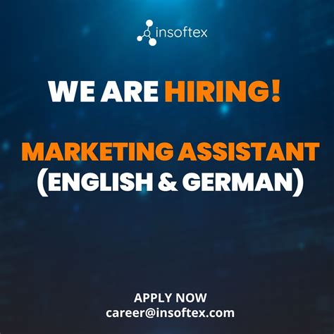 Insoftex On Linkedin Jobopening Hiring Marketingassistant Softwaredevelopment Insoftex