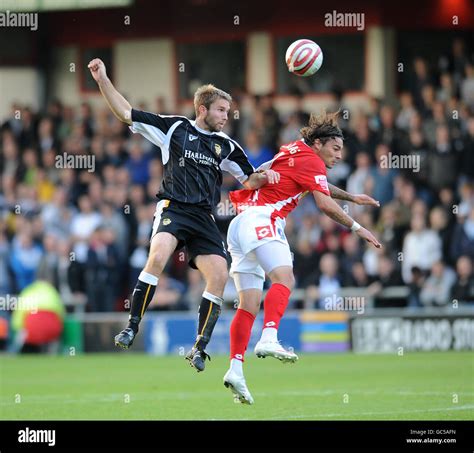 Crewe Alexandras Anthony Elding And Port Vales Anthony Griffin During The Coca Cola League Two