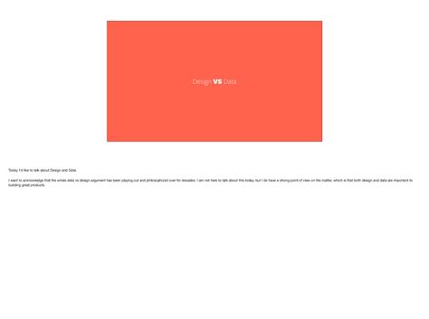 [ppt] Design Vs Data Today Id Like To Talk About Design And Data I Want Powerpoint