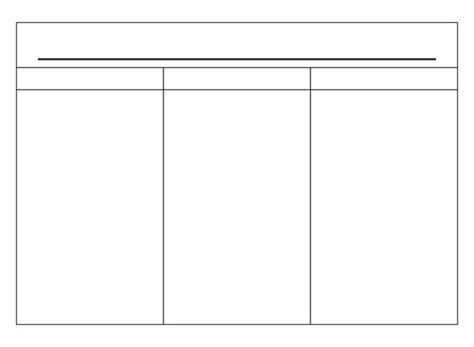 Three Column Graphic Organizer Editable