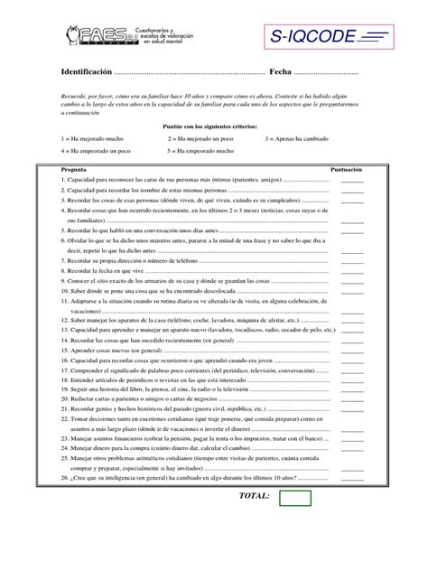 S Iqcode Test Del Informador 25 Ítems Pdf