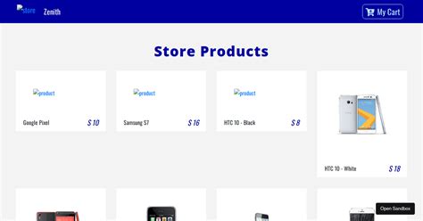 React Ecommerce App Codesandbox