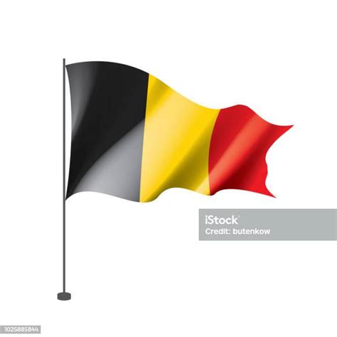 벨기에 플래그 흰색 배경 벡터 일러스트 레이 션 0명에 대한 스톡 벡터 아트 및 기타 이미지 0명 3차원 형태 개념