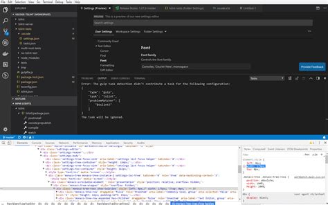 Settings Selection Feedback In TOC Is Not Fully Visible Issue Microsoft Vscode GitHub