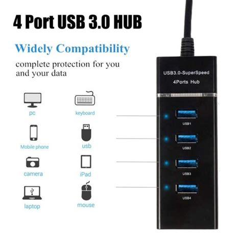 Jual USB3 0 HUB 4 PORT USB HUB USB 3 0 HUB HIGH SPEED 4 PORT Shopee Indonesia