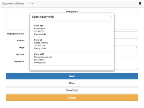 Salesforce Record Select List — Formyoula