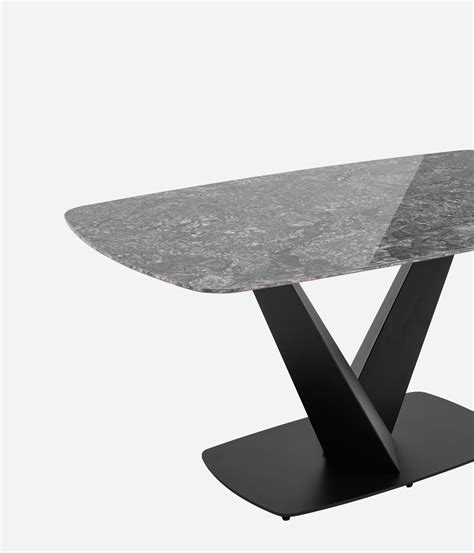 Стильный обеденный стол Аврора 160х90 на элегантной металлической ножки ...