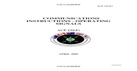 Pdf Communications Instructions Operating Signals · 2020 2 7 · Sponsoring Authority For