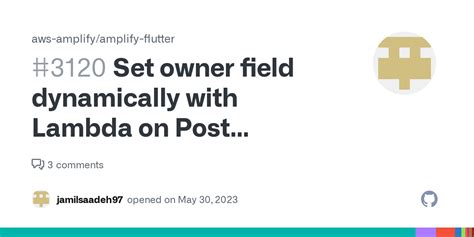 set owner field dynamically with lambda on post confirmation trigger · issue 3120 · aws amplify