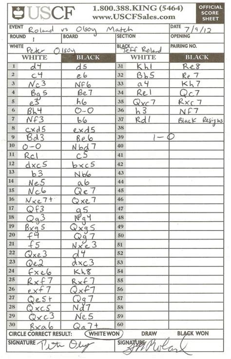 Northwest Washington Scholastic Chess Writing Down Moves