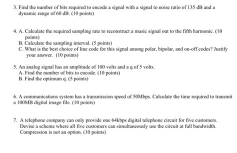 Solved 3 Find The Number Of Bits Required To Encode A