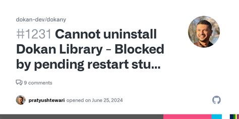Cannot Uninstall Dokan Library Blocked By Pending Restart Stuck State · Issue 1231 · Dokan