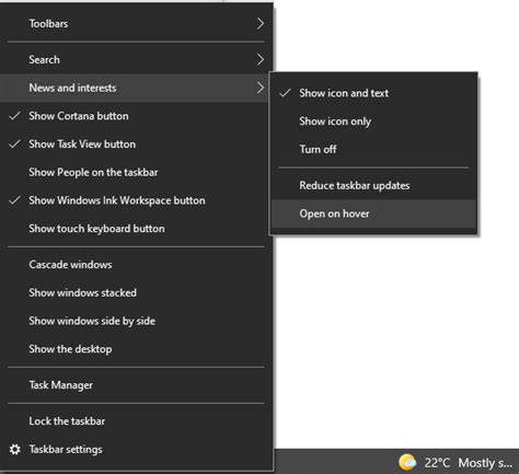 How To Remove Weather News And Interests From Taskbar In Windows QTitHow Com