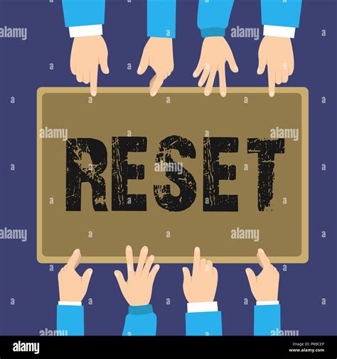 Handwriting Text Reset Concept Meaning Cause Device Return To Its Factory Mode Set Again Zero
