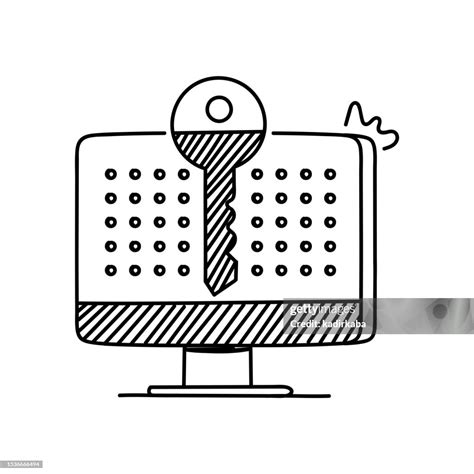 Data Access Line Icon Sketch Design Pixel Perfect Editable Stroke Logo Sign Symbol High Res