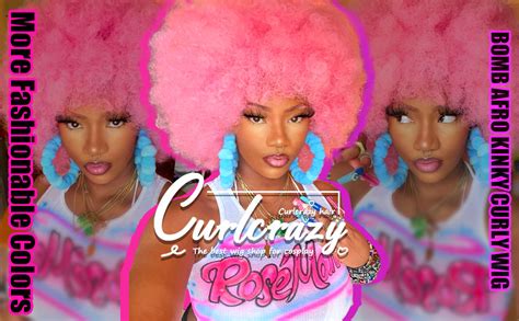Curlcrazy 70s Afro Wig With Bangs Short Afro Kinky Curly