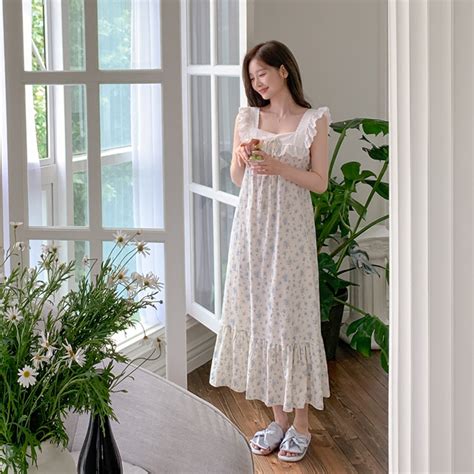 🌊썸머세일쿠폰팩 ⚡️오늘출발⚡️ 주문폭주 러블리 무드의 프릴 나시 원피스 파자마 여성여름잠옷 스퀘어 나시 원피스 롱원피스 플라워롱원피스 휴양지 원피스 스퀘어넥