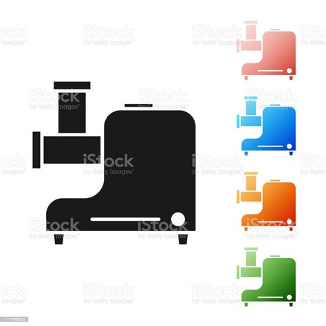 흰색 배경에 고립 된 검은 부엌 고기 분쇄기 아이콘입니다 다채로운 아이콘을 설정합니다 벡터 일러스트레이션 가정 생활에 대한 스톡 벡터 아트 및 기타 이미지 Istock