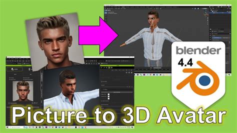Picture To 3d Avatar For Blender 4 4 With Headshot Photo And Charactercreator Cc4 Full
