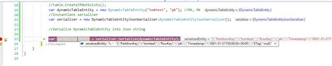 C Deserialize A Dynamictableentity Retrieved From Azure Table