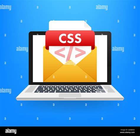 Download Css Button On Laptop Screen Downloading Document Concept