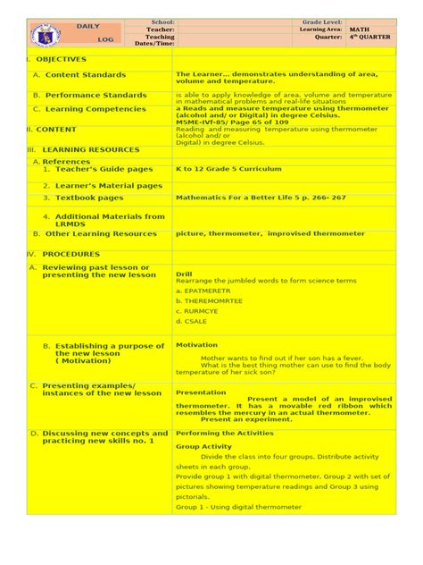 Mathematics Pdf Thermometer Temperature