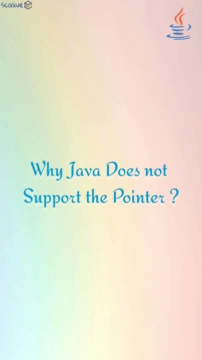 Why Java Does Not Support The Pointer Java Scalive Shorts Youtube