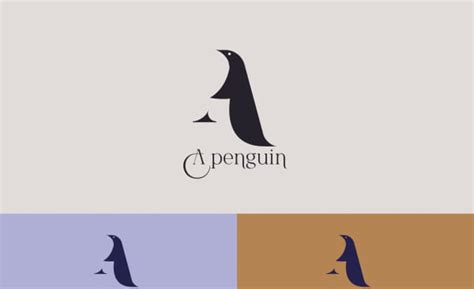 펭귄 로고 템플릿 간단한 평면 스케치 Eps Ai Uidownload