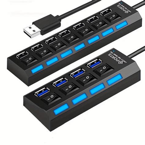 Boost Your Usb 20 Speed With Banana Hub 4 Port Usb 20 Hub Temu