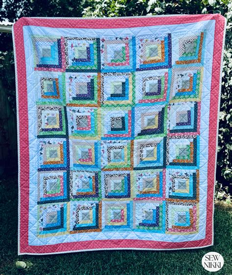Cozy Cabin Log Cabin Quilt Pattern For Beginners Sew Nikki