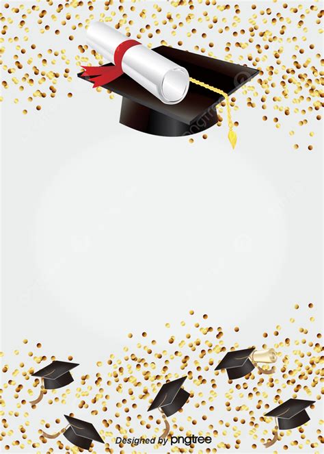 졸업 모자 황금 장식 조각 행복 한 배경 배경 화면 및 일러스트 무료 다운로드 Pngtree
