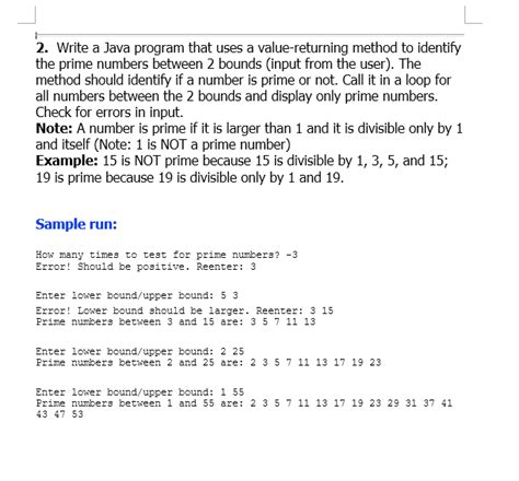 Solved 2 Write A Java Program That Uses A Value Returning
