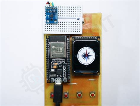 Diy Smartwatch Interfacing Magnetometer And Gyroscope Sensor With Esp32
